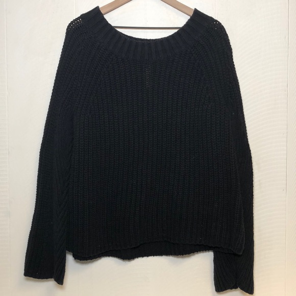 Cupio | Sweaters | Cupio Black Chunky Cable Knit Sweater Medium | Poshmark